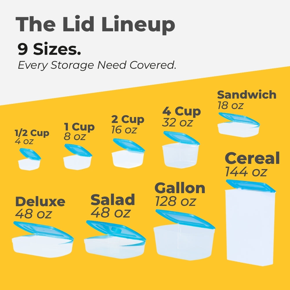 Mr. Lid – Patented Attached Lid Storage Containers – Made in the USA
