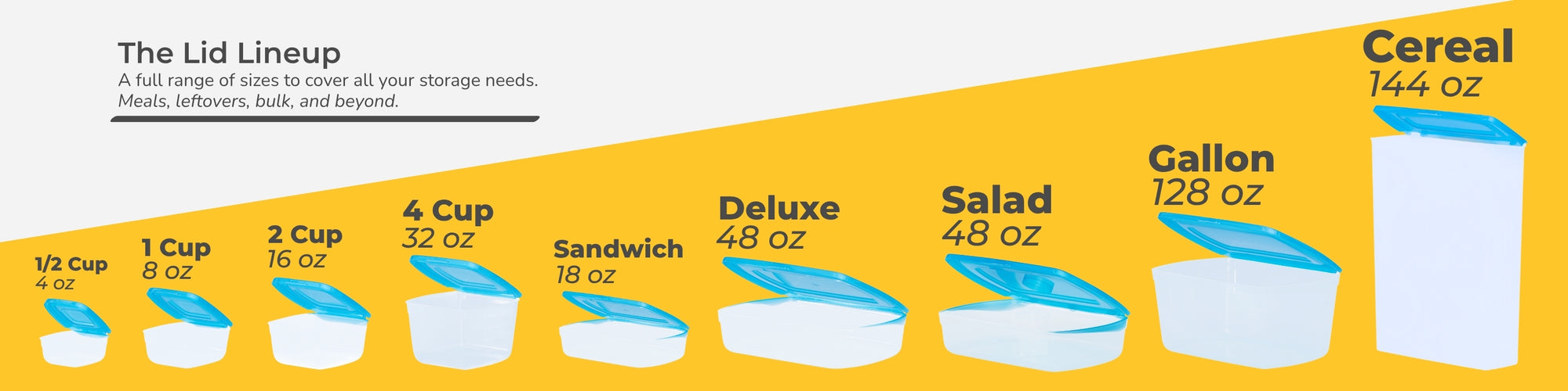 Mr. Lid – Patented Attached Lid Storage Containers – Made in the USA